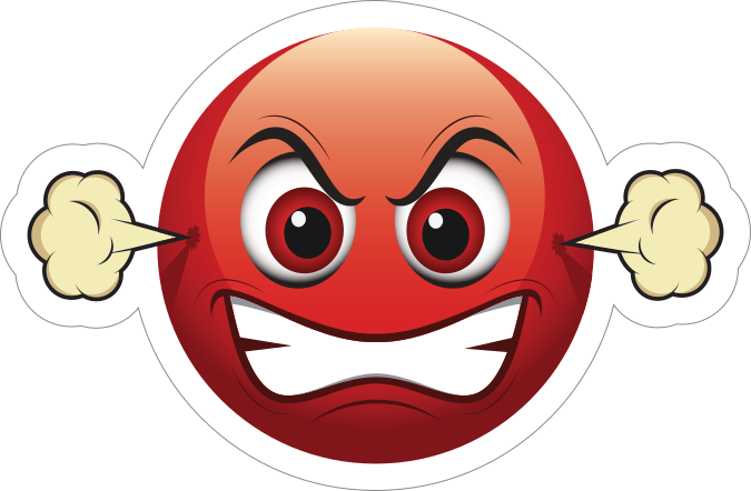 Vibrant, High-Quality Cute Furious Emoji Stickers