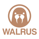 Cute Kawaii Walrus Brown Lettering Sticker