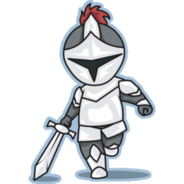 Cute Knight Front View Sticker