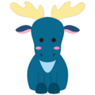 Cute Little Moose Sticker