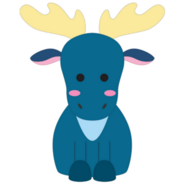 Cute Little Moose Sticker