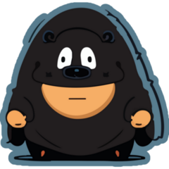 Cute Mole Mascot Sticker