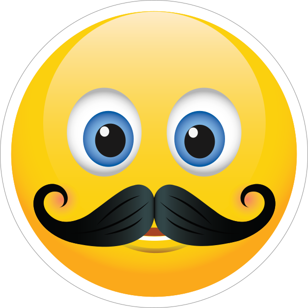 Order Your Cute Mustache Emoji Sticker Today - Free Shipping!