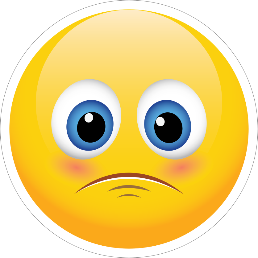 Order Your Cute Pouting Emoji Sticker Today - Free Shipping!