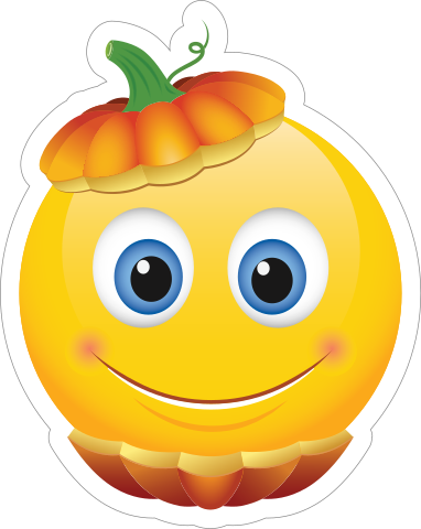 Cute Pumpkin Head Emoji Sticker Shipped Fast & Free!