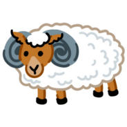 Cute Ram Cartoon Sticker