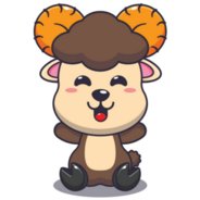 Cute Ram Sheep Sticker