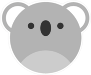 Cute Round Koala Graphic Sticker