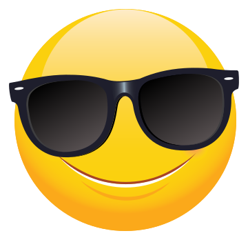 Cute Sunglasses Emoji Sticker - Fast Shipping & No Minimums