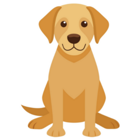 Cute Tan Lab Sitting Sticker