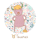 Cute Taurus Sign Illustration Sticker