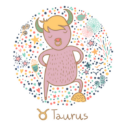 Cute Taurus Sign Illustration Sticker