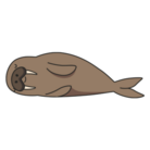 Cute Walrus Laying Down Sticker