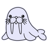 Cute Walrus Outline Sticker