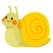 Cute Yellow Smiling Snail Sticker