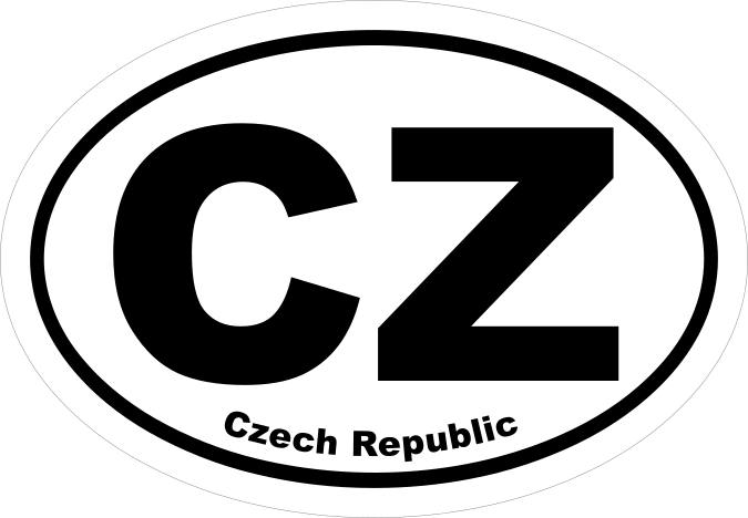 Czech Republic Cz Oval Sticker