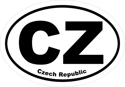 Vibrant, High-Quality Czech Republic Cz Oval Stickers