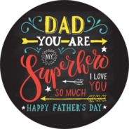 Dad You Are My Superhero Father's Day Sticker