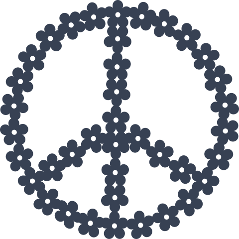 Daisy Flower Peace Sign Sticker - Fast Shipping & No Minimums