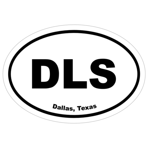 Dallas, Texas Oval Stickers