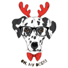 Dalmatian Oh Deer Sticker