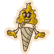 Dancing Ice Cream Cone Sticker