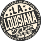 Decorative Louisiana Stamp Sticker