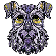 Decorative Schnauzer Sticker