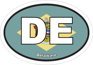 U.S. State Oval Car Stickers & Decals – State Flag Design Available