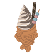 Delicious Tiramisu Taiyaki Ice Cream Sticker