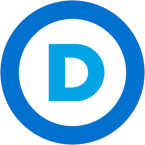 Vibrant, High-Quality Democratic Party Logo Printed Color Stickers