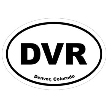 Denver, Colorado Oval Stickers
