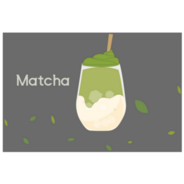 Design Of Matcha Latte Sticker