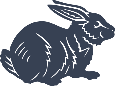 Detailed Rabbit Sticker - 50+ Colors!