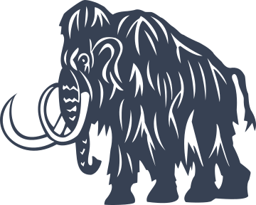 Detailed Woolly Mammoth Dinosaur Sticker - Fast Shipping & No Minimums