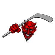 Devil Ice Hockey Sticker