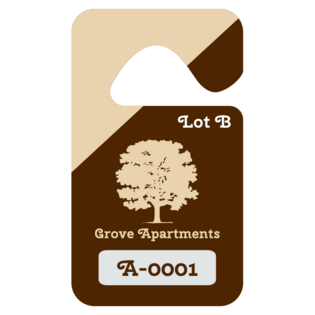 Custom Standard Hang Tag Parking Permits - Add Your Logo