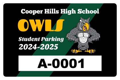 Custom Rectangle Parking Permit Stickers | Car Stickers