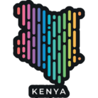 Digital Modern Colorful Kenya Map Sticker