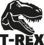Dinosaur Tyrannosaurus Head With T-Rex Text Sticker