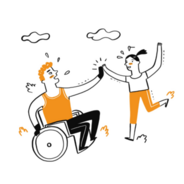 Disability Illustration Sticker