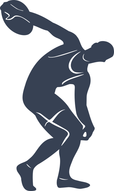 Discus Thrower Sticker - Fast Shipping & No Minimums