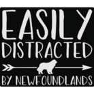 Distracted By Newfie Sticker