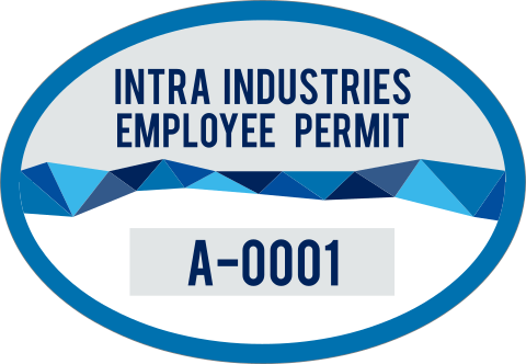 Divided Oval Parking Permit Sticker for Employees