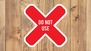 Customize These Social Distancing "Do No Use" X Table Stickers