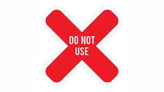 Customize These Social Distancing "Do No Use" X Table Stickers