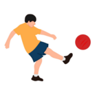 Dodgeball Cartoon Sticker