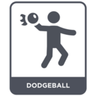 Dodgeball Icon Sign Sticker