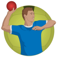 Dodgeball, Male Player Sticker