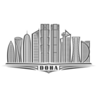 Doha, Qatar Monochrome Sticker